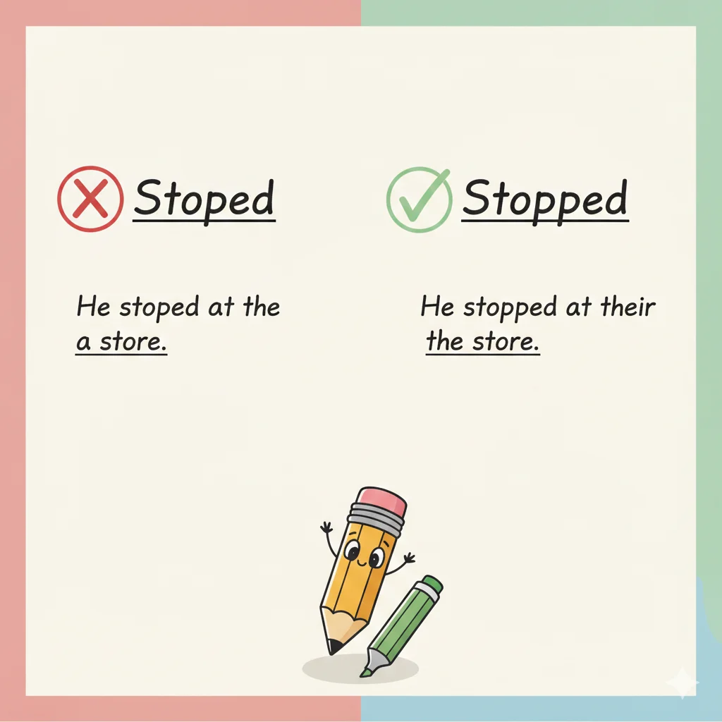 Stoped or Stopped: One Form Is Always Wrong